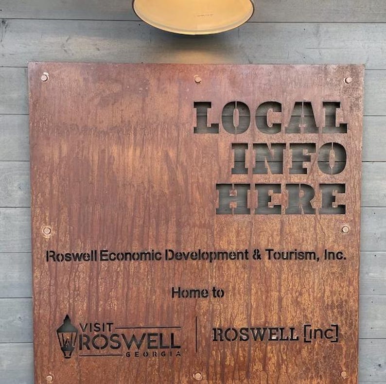Custom Laser Cut Rusted Steel Sign, Business Logo or House Name, Fisher ...