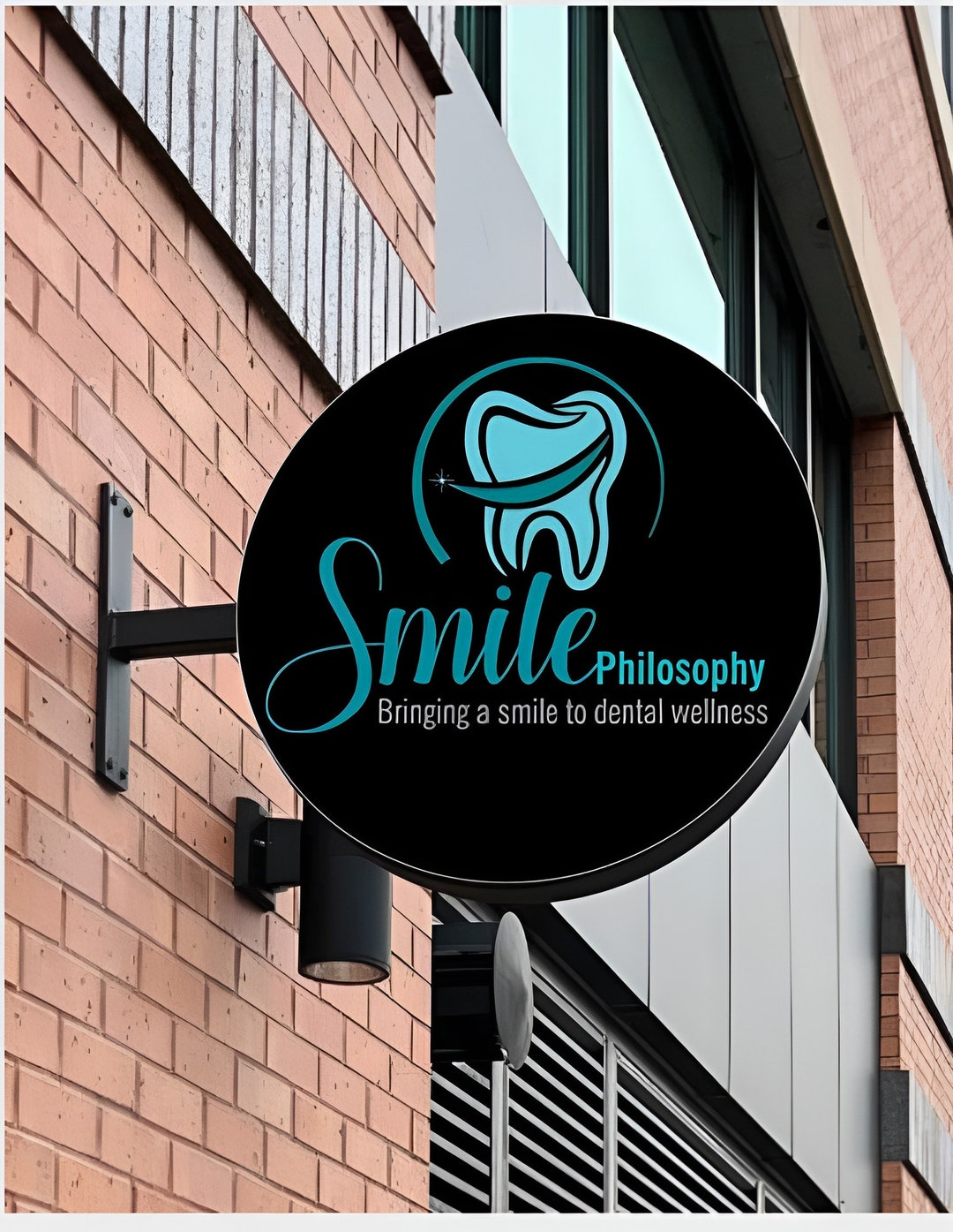 Personalized Double-sided Metal Blade Sign – Storefront Logo Sign for ...