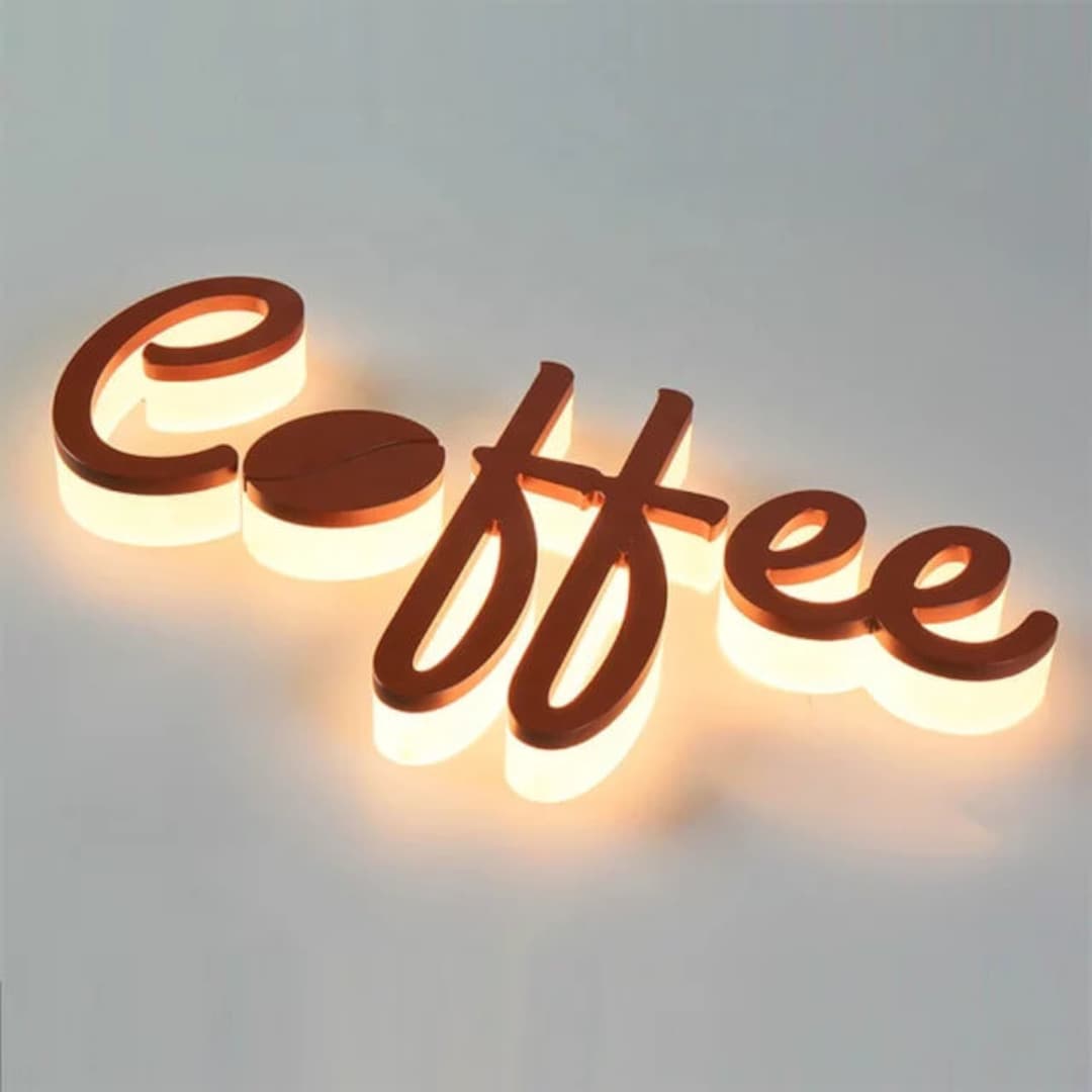 3d Backlit Sign, 3d Led Signage, Custom Outdoor, Logo Light Sign, 3d ...