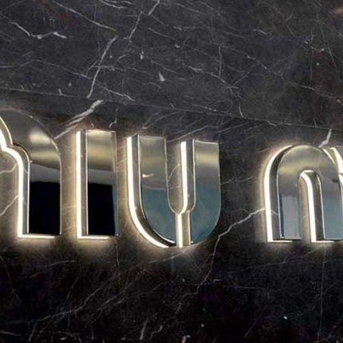 Office Logo Sign Backlit Logo Sign Silver Brushed and | Etsy