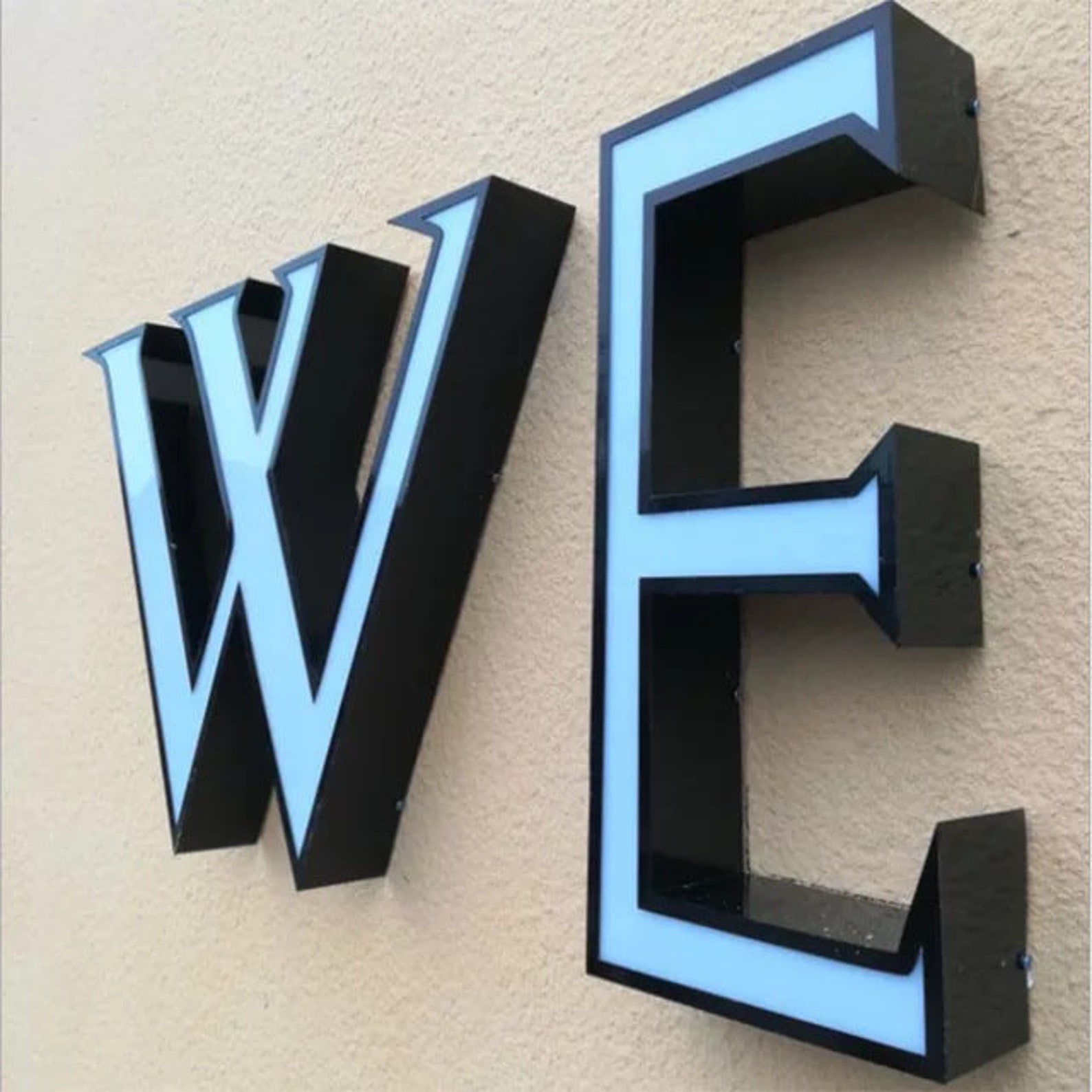 Front-lit Acrylic Sign Wall Art Decor Plexiglass Signage 3D - Etsy