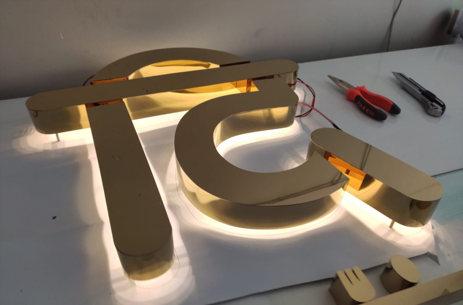 Custom Backlit Metal Channel Letters, Illuminated Signage - Etsy