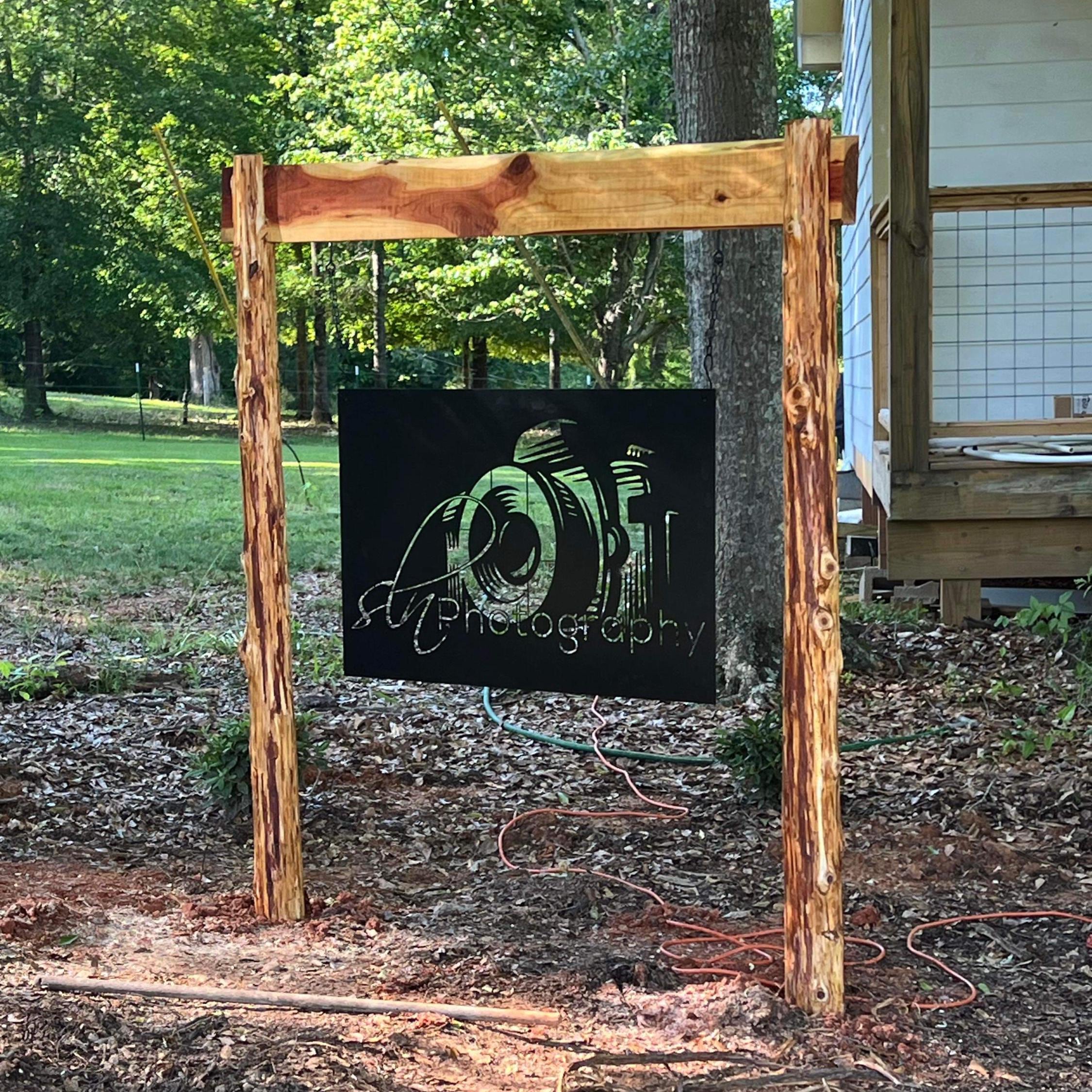 Custom Laser Cut Rusted Steel Sign, Business Logo or House Name, Fisher ...