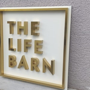 Brushed Gold Office Sign, Custom Metal Letters, Personalized Signage - Etsy