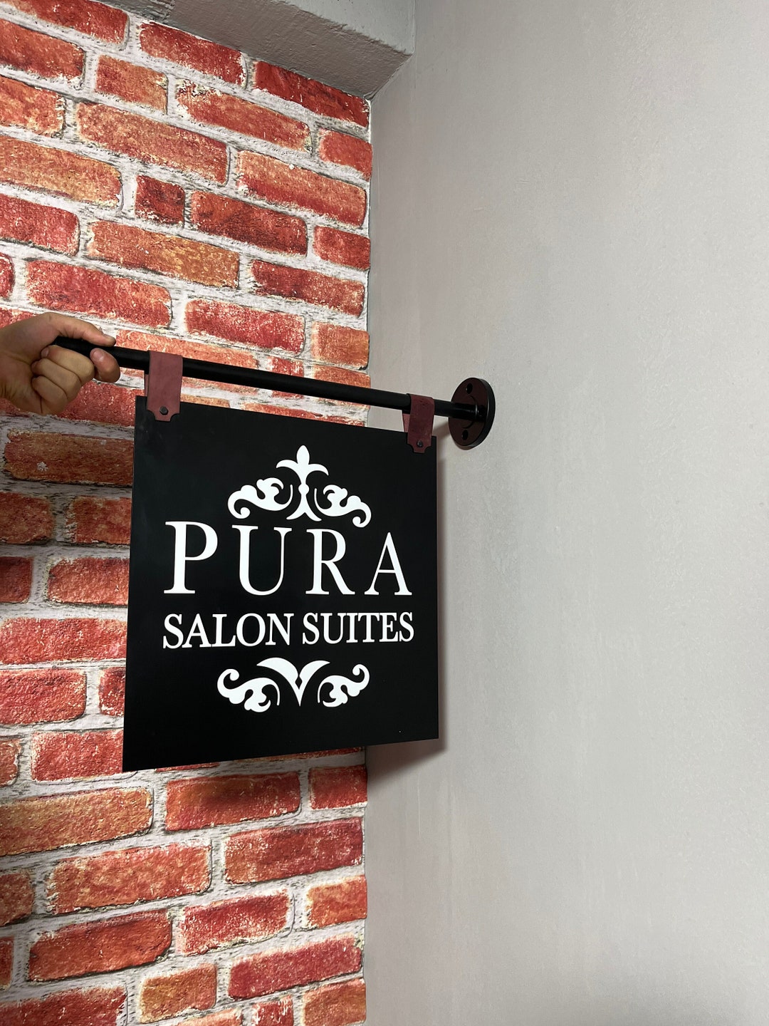 Modern Metal Blade Sign: Double Sided Wall-mounted Flag - Etsy