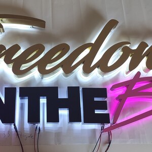 Letrero retroiluminado 3d, señalización led 3D, logotipo exterior ...