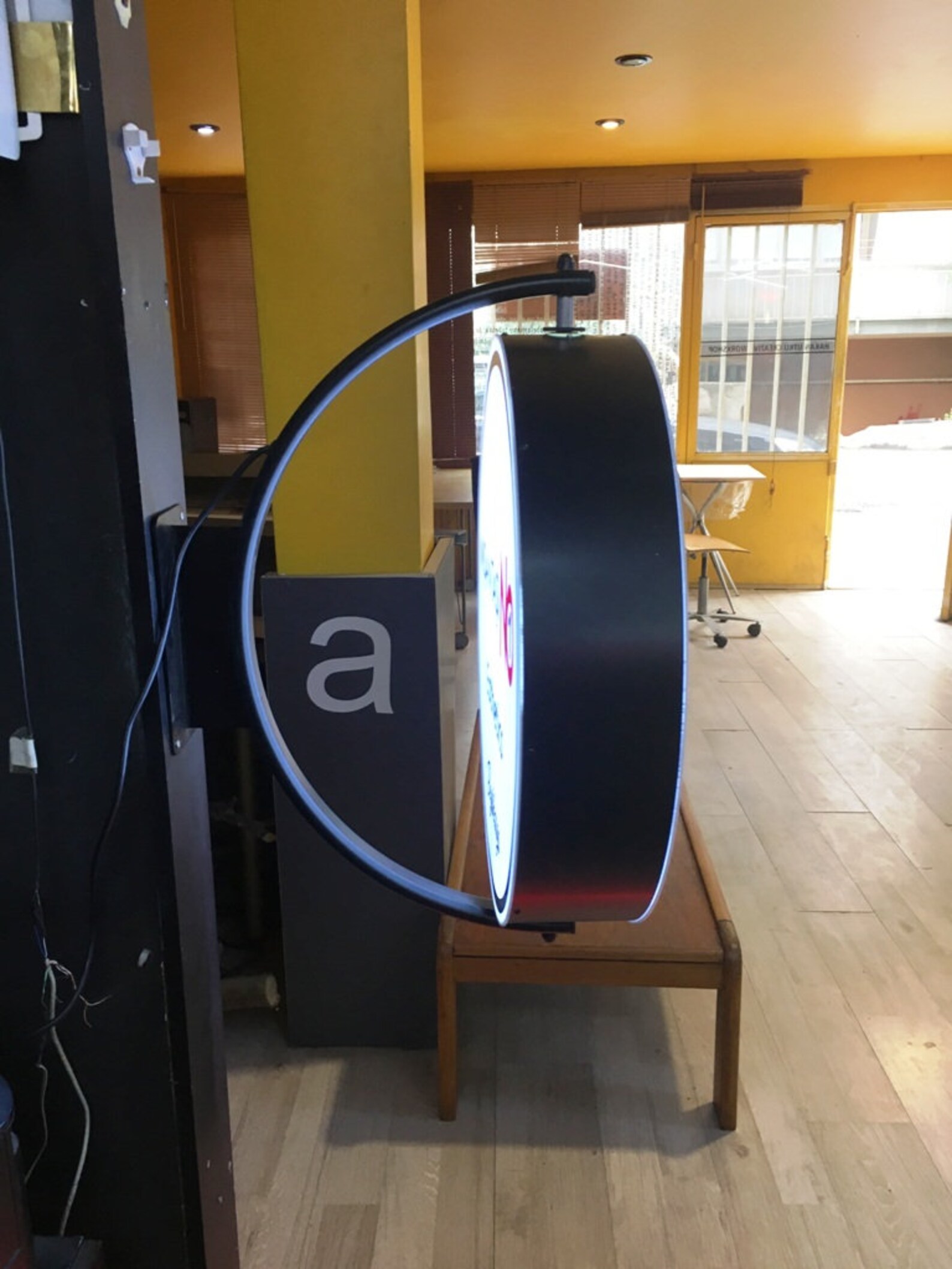 360 Rotating Light Sign Custom Logo Sign Cafe Logo Signage | Etsy