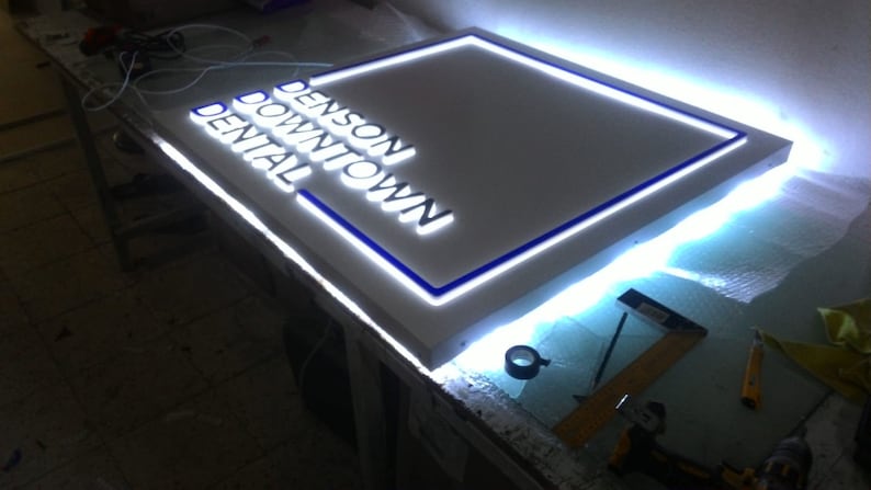 Front Lit and Back Lit Signs Custom Design Signage Office | Etsy
