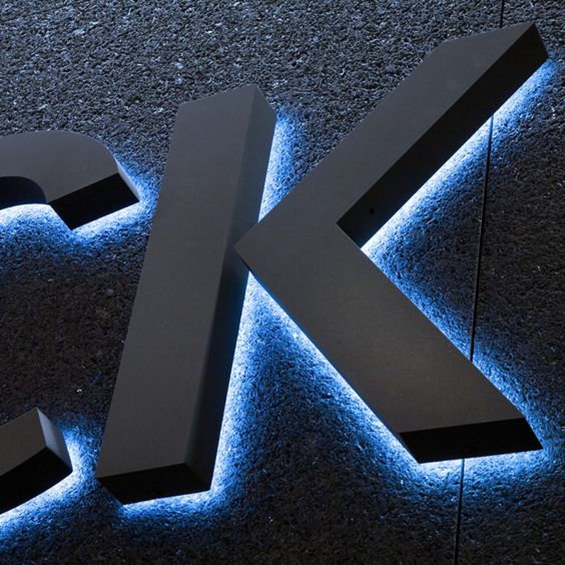 Letrero retroiluminado 3d señalización led 3D logotipo - Etsy España