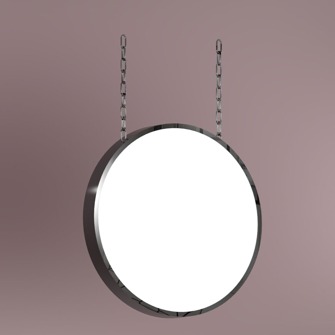 Ceiling Hanging Round Light Box Pendant Light Box Sign - Etsy