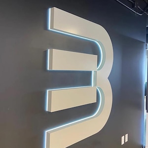 Illuminated Halo Lit Sign – Custom LED Channel Letters, Backlit Metal ...