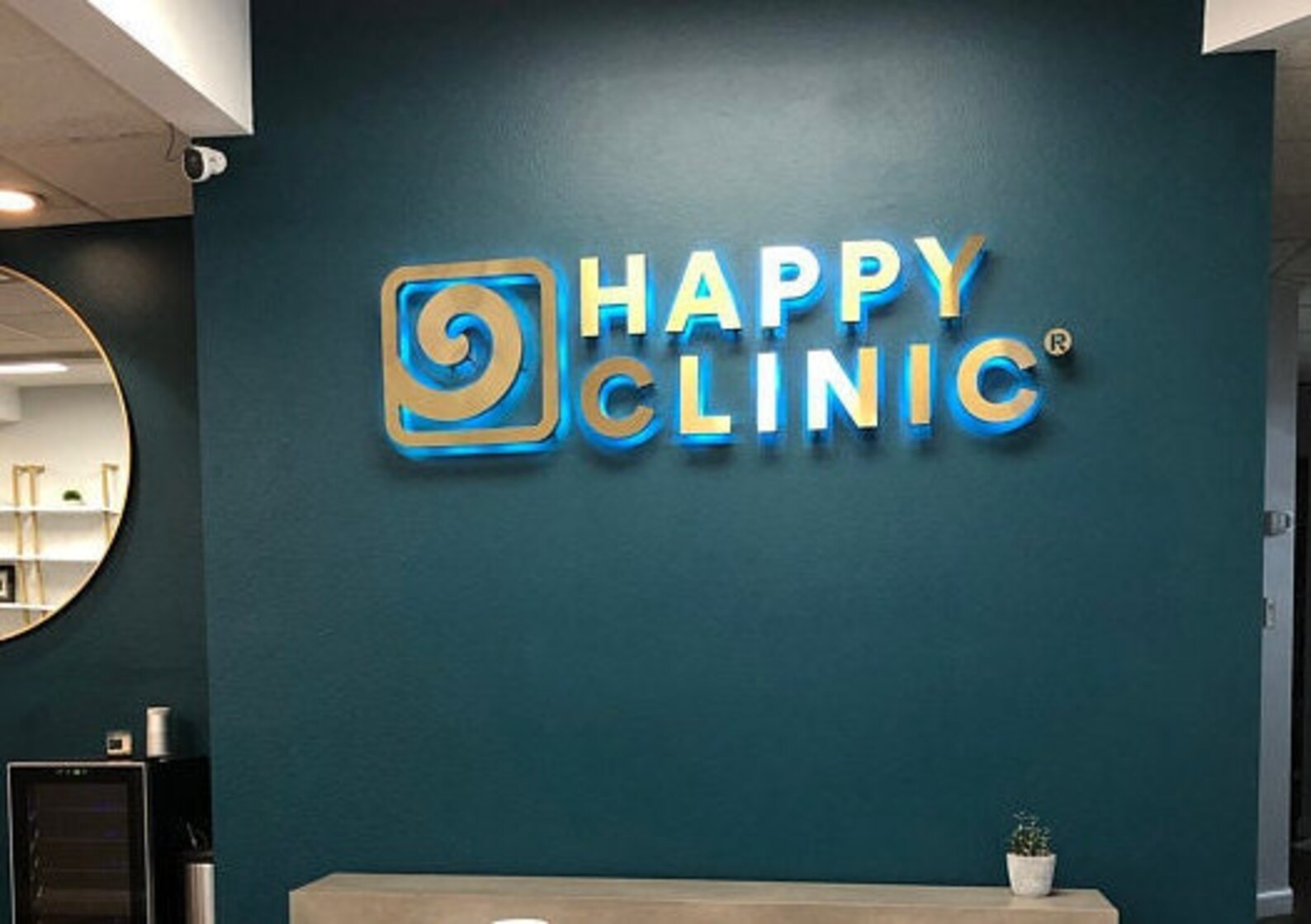 Office Logo Sign Backlit Logo Sign Silver Brushed and - Etsy Canada