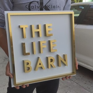 Brushed Gold Office Sign, Custom Metal Letters, Personalized Signage - Etsy