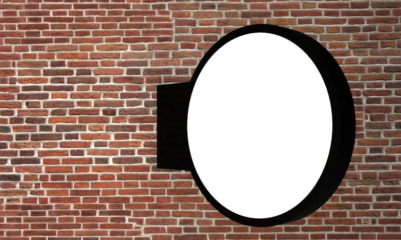 LED Blank Double Sided Outdoor Projection Light Box Round - Etsy