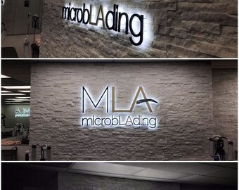 3d Backlit Sign 3d Led Signage Custom Outdoor Logo Light - Etsy