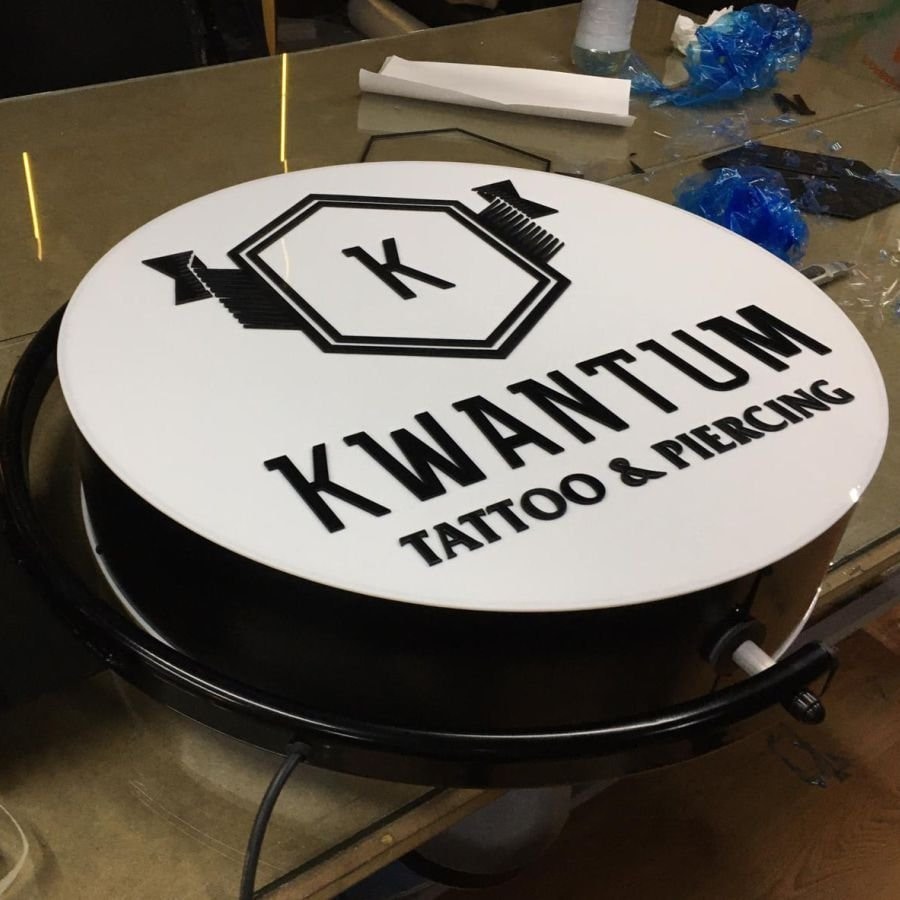 360 Rotating Sign Outdoor Sign Light Box Business Sign - Etsy