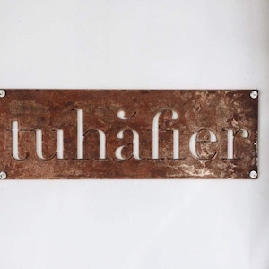 Corten Steel, Custom Made Laser Cut House Signs, Custom Laser Cut ...