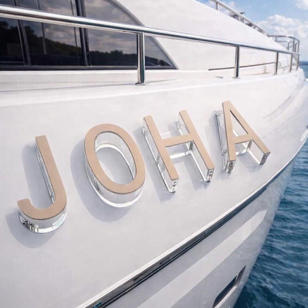 Custom Stainless Steel Yacht Sign,yacht Signage, Custom Yacht Lettering ...