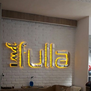 Letrero retroiluminado 3d señalización led 3D logotipo - Etsy España