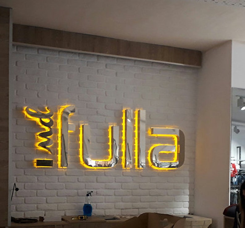 Letrero retroiluminado 3d señalización led 3D logotipo - Etsy España