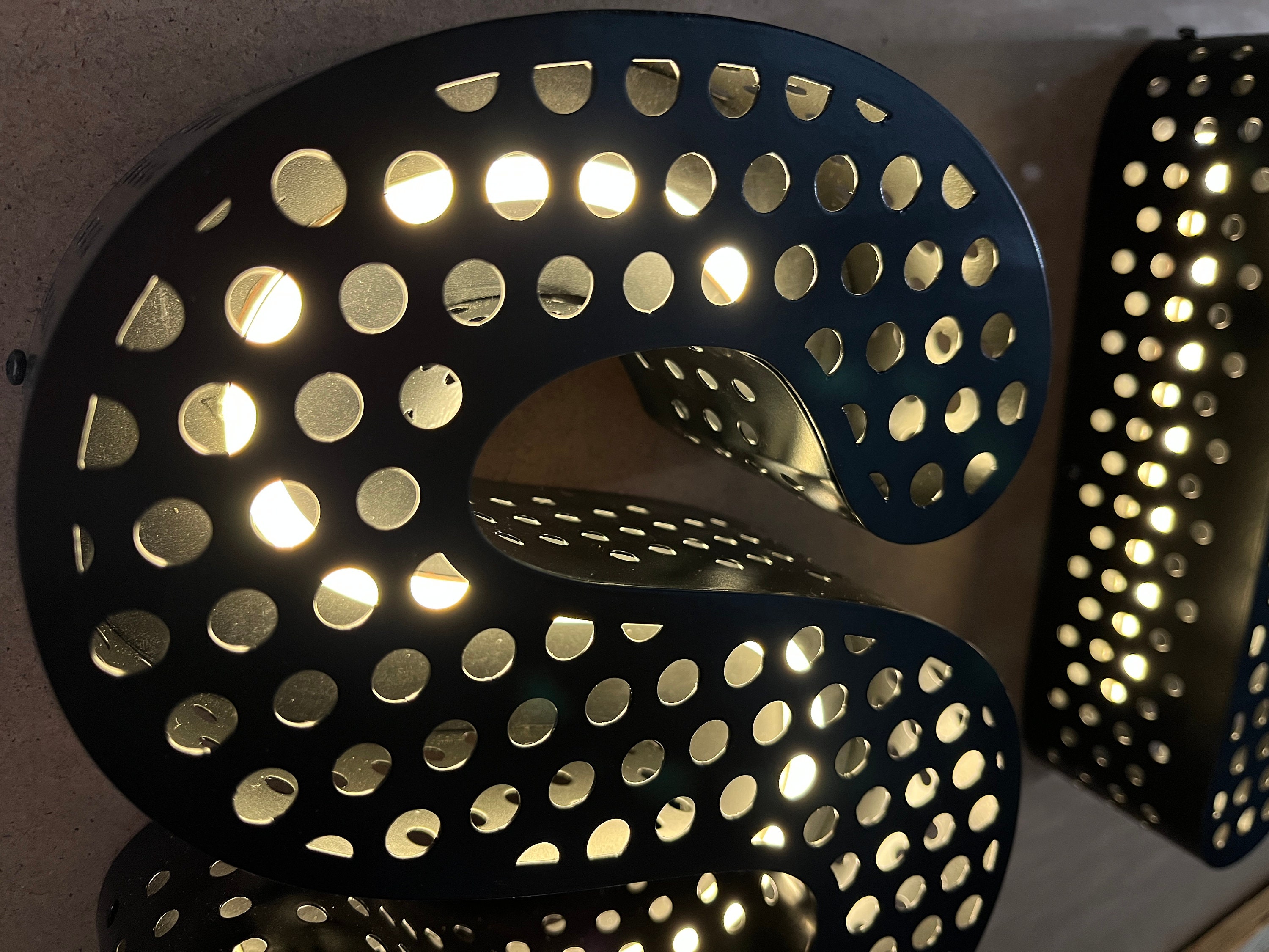 Custom Perforated Metal Neon Sign – Illuminated Stainless Steel Logo ...