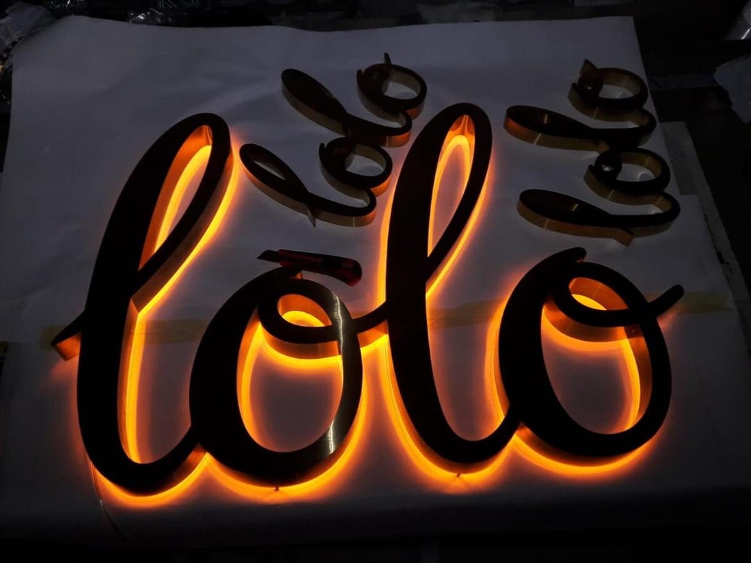 Backlit Sign, 3d Led Signage, Custom Outdoor, Logo Light Sign, 3d Metal ...