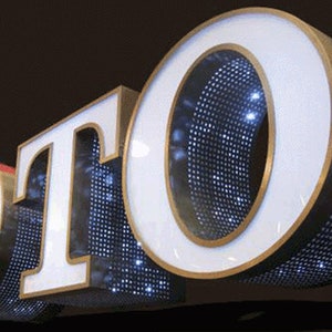 Perforated Letters Business Outdoor Signs, Backlit Stainless Steel 3D ...