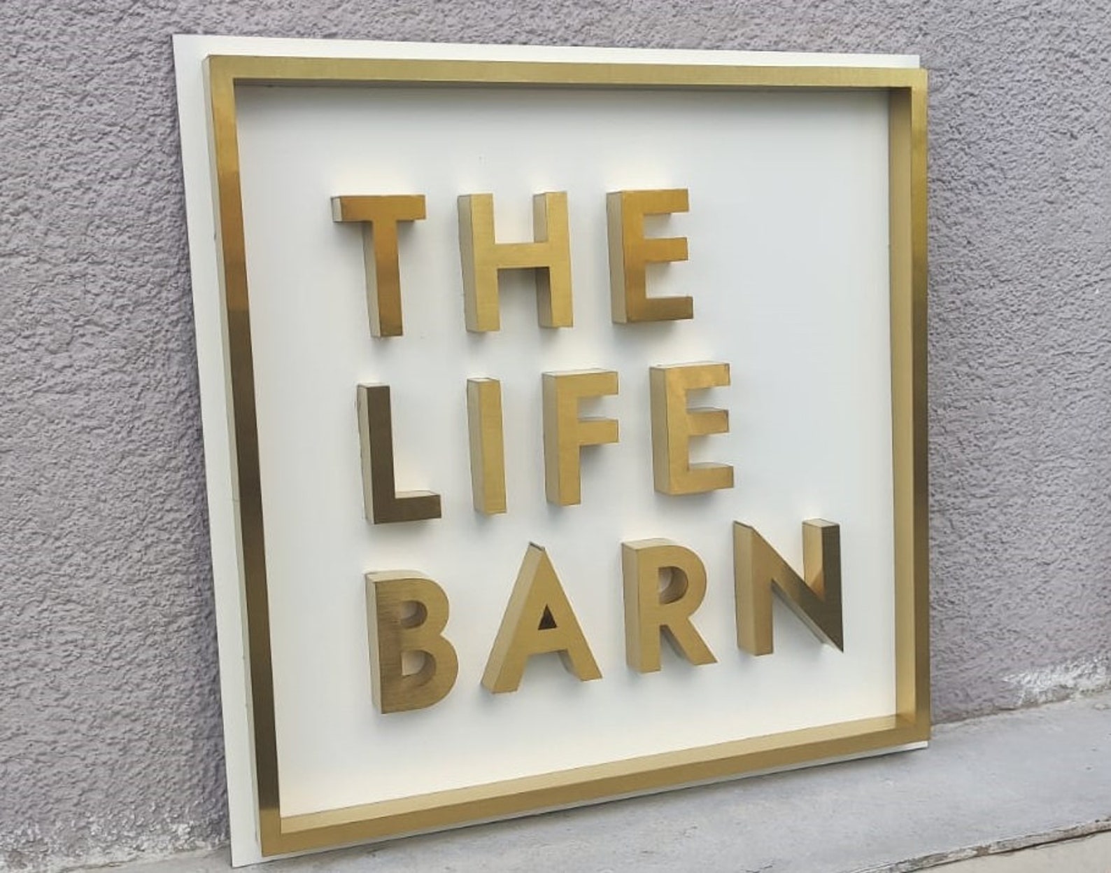 Brushed Gold Office Sign, Custom Metal Letters, Personalized Signage - Etsy