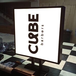 Double Sided Custom Round Exterior Circle Sign and Illuminated Round ...