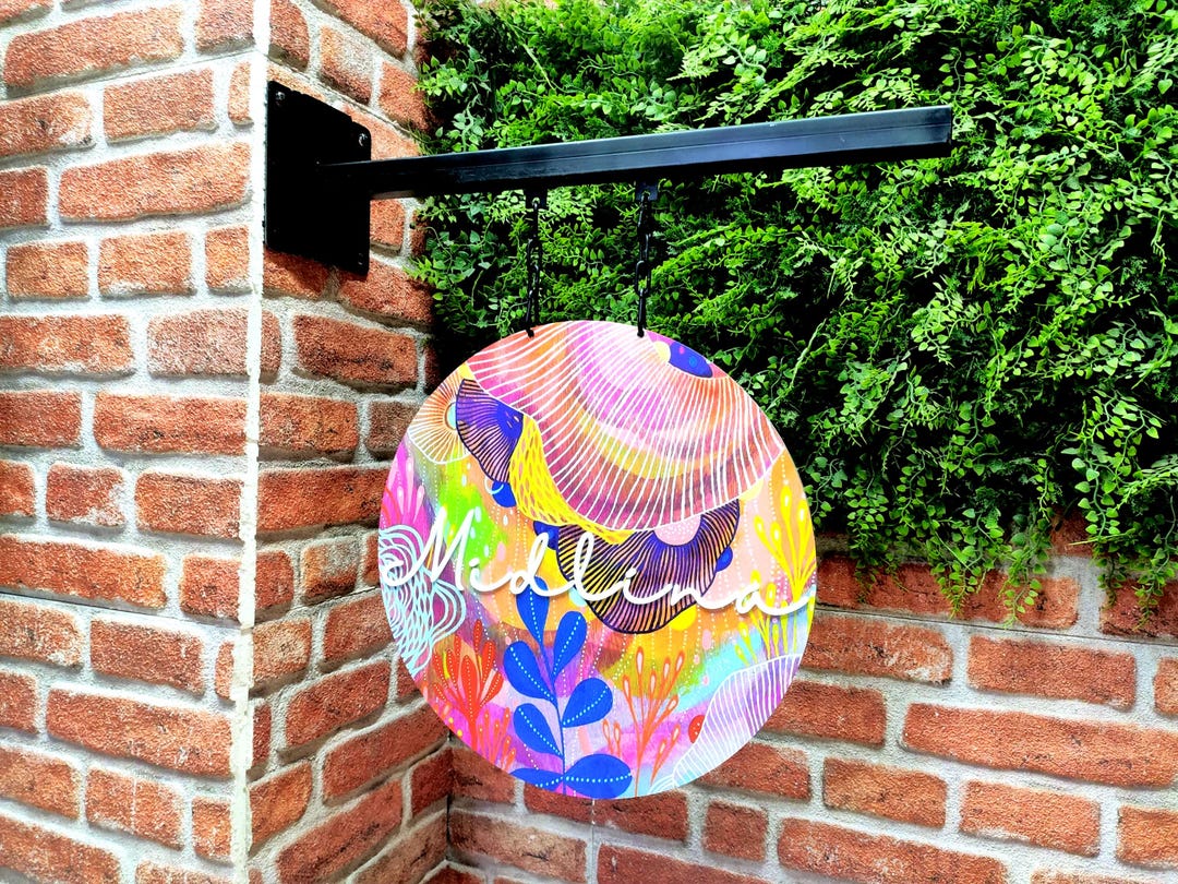 Custom Metal Chain Swinging Blade Sign: Modern Logo Light Box - Etsy