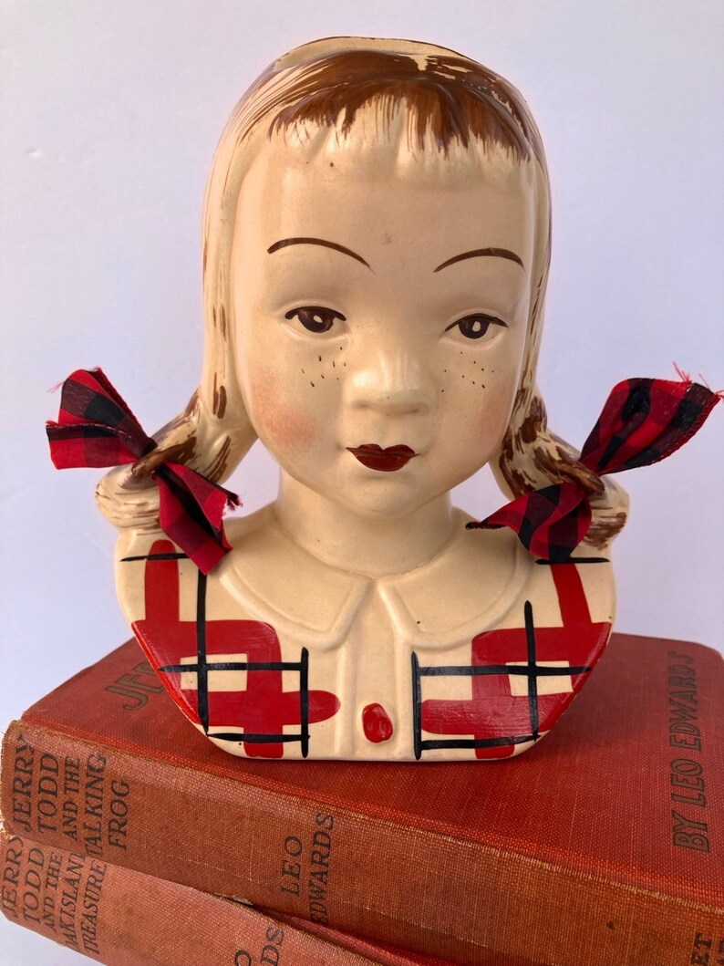 Vintage 1940s Wall Pocket Planters Twins Jean & Sandy Stanford Art ...