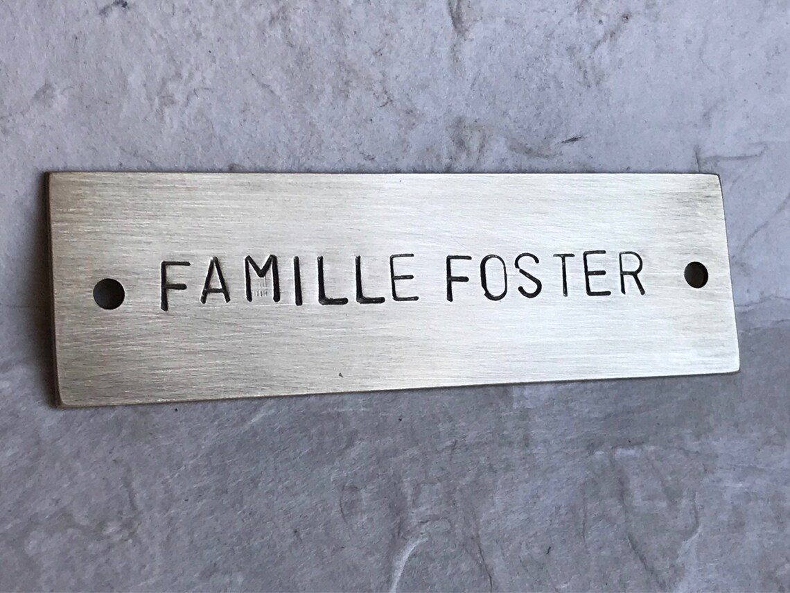 Brass Nameplate Small Letterbox Label Metal Plates with | Etsy