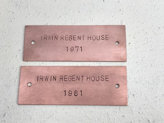 Copper Name Plate