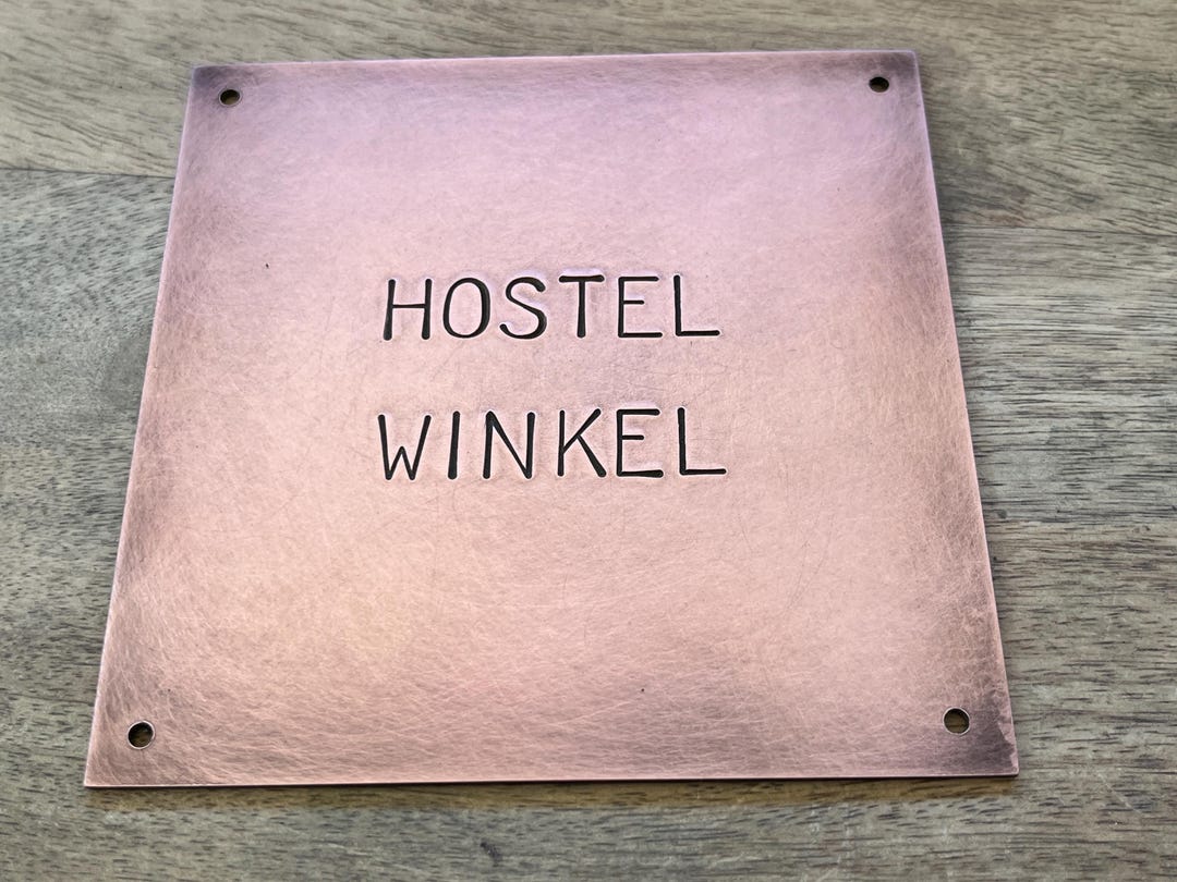 Copper Sign Square 12x12cm Aged House Plaque 1.5 Mm Thick, Custom Hand ...