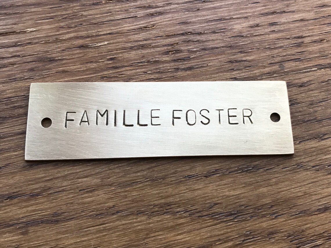 Brass Nameplate Small Letterbox Label Metal Plates with | Etsy