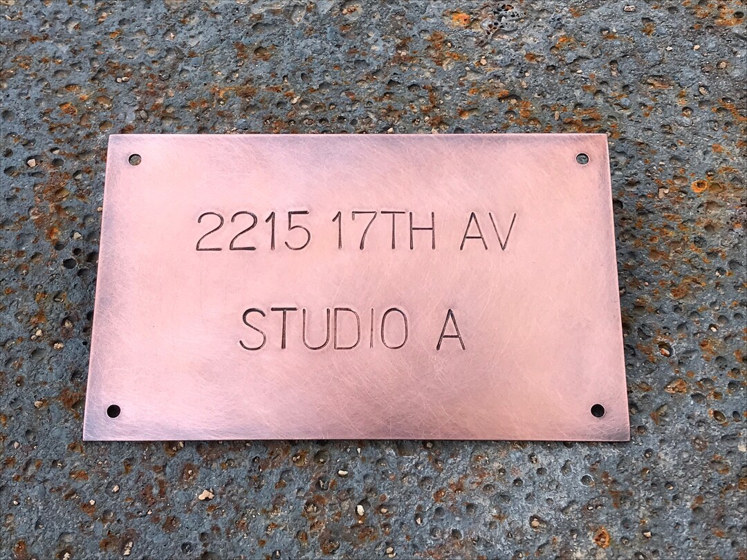 Copper House Sign Housewarming Gift, Vacation Home Door Plaque, Hand ...