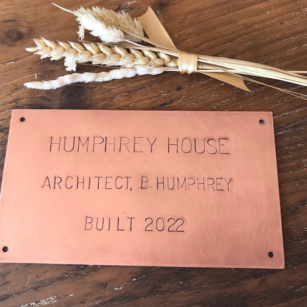 Copper Plaque - Etsy