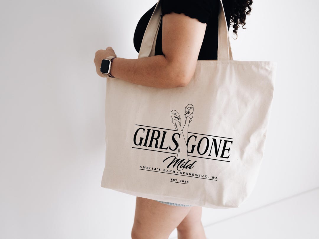 Custom Girls Gone Mild Bachelorette Cotton Tote Bag - Etsy