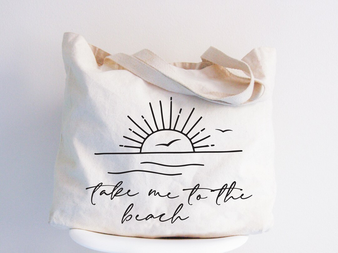 Beach Tote Bag for Honeymoon, Take Me to the Beach Tote, Jumbo Canvas ...