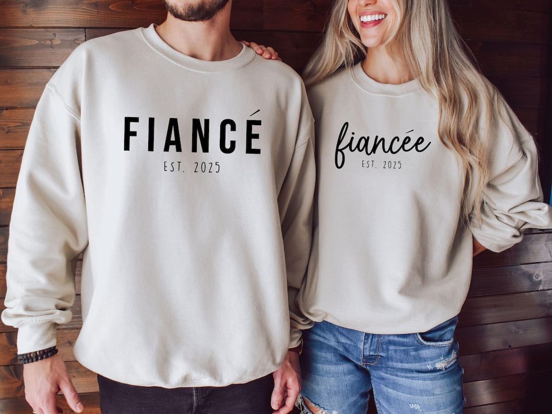 Custom Fiancee Sweatshirt, Engagement Gift for Couple - Etsy