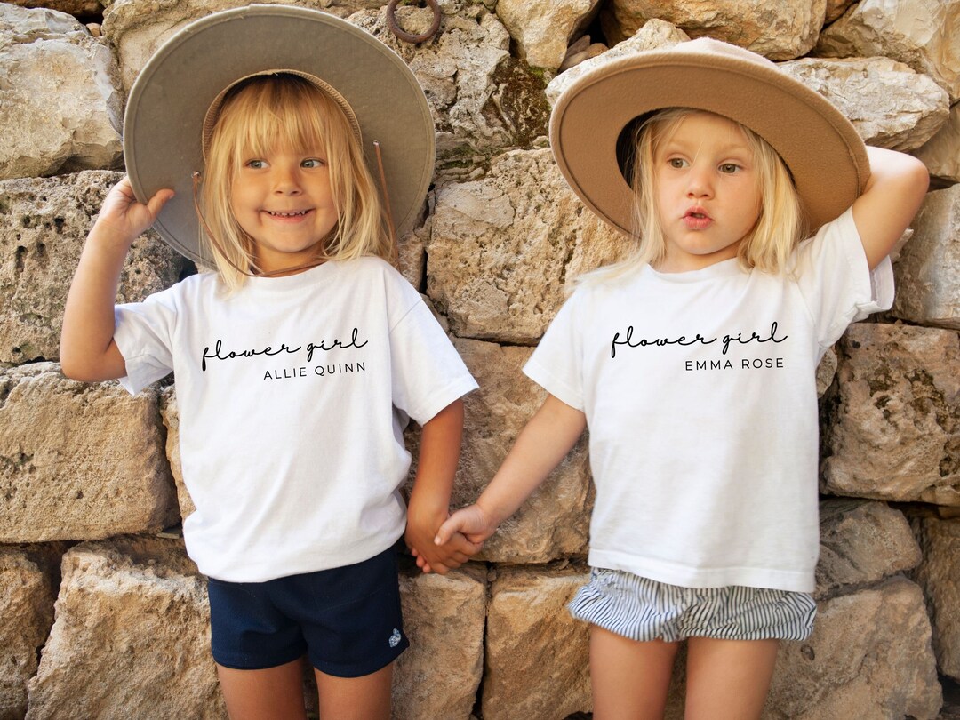 Flower Girl T-shirt, Personalized Flower Girl Gift, Flower Girl ...