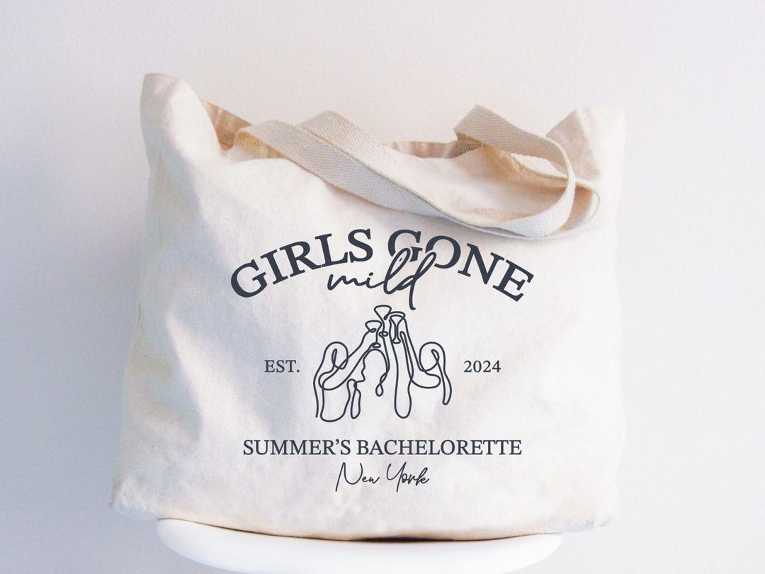 Custom 'girls Gone Mild' Bachelorette Tote Bag, Spa Weekend Gift - Etsy