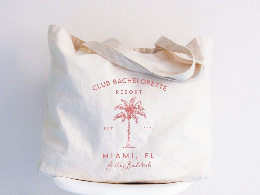 Beach Bachelorette Tote Bag, Custom Bachelorette Totes, Club ...
