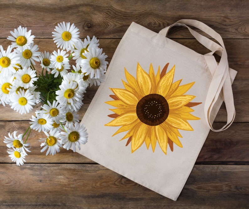 Rustic Sunflower PNG Hand Drawn Sun Flower Sunny Floral - Etsy