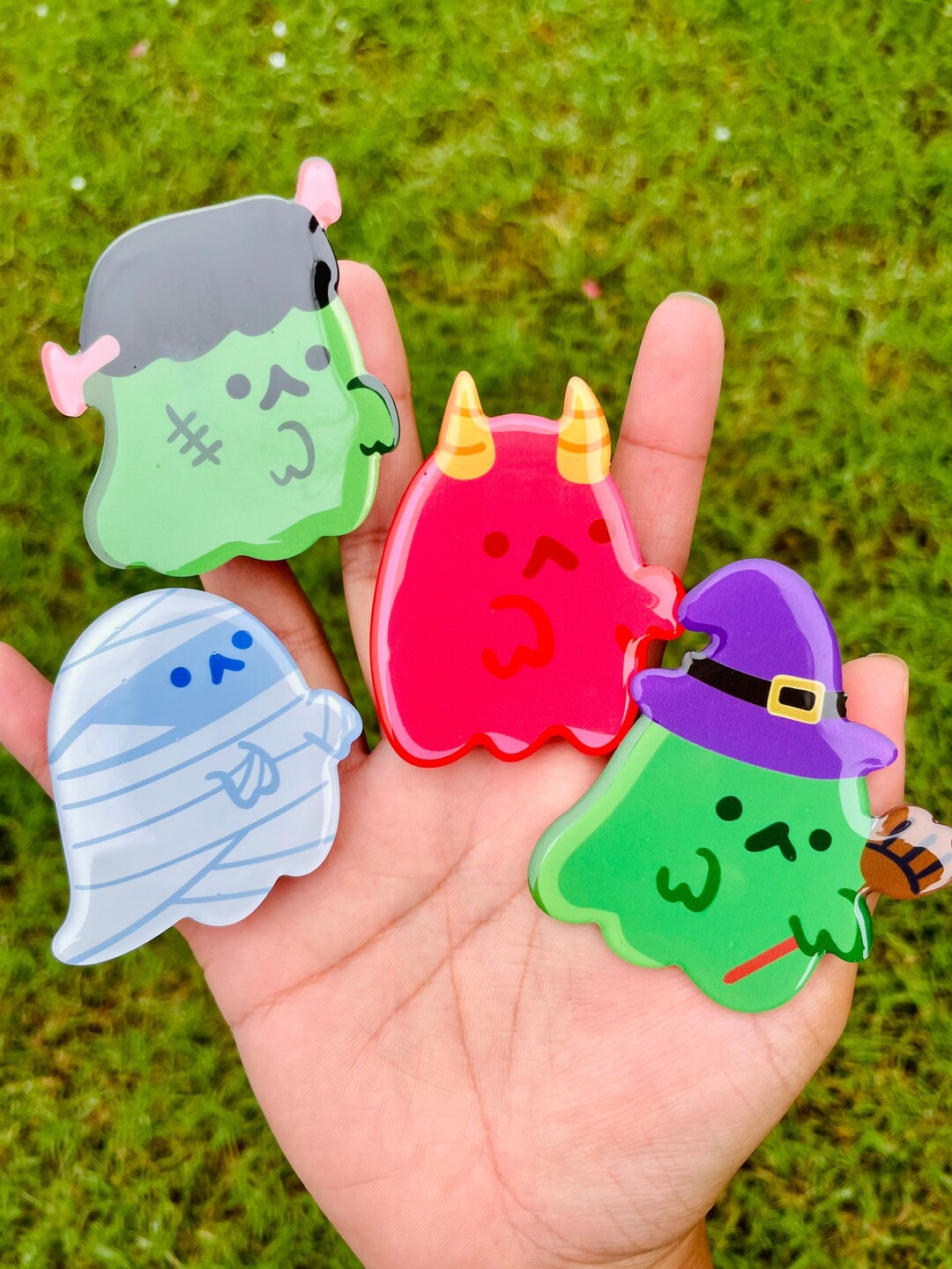 Cute Halloween Themed Character Phone Foldable Stand Griptok for the ...