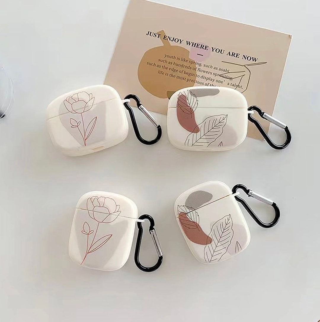 Boho Tan Rose and Leaf AirPod Case| Airpods Pro | Airpods 1/2 & 3rd ...