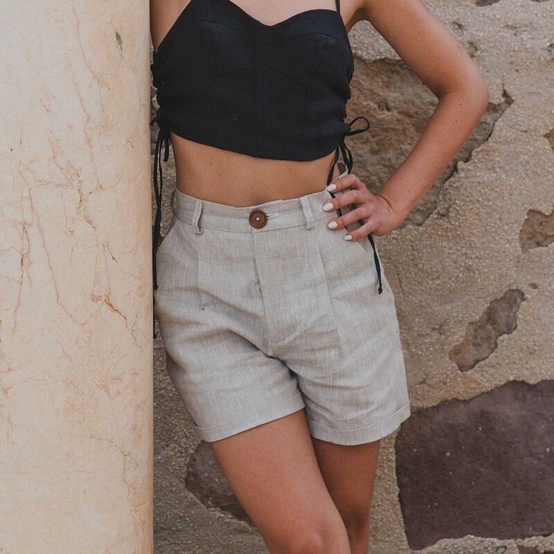 Linen Shorts - Etsy