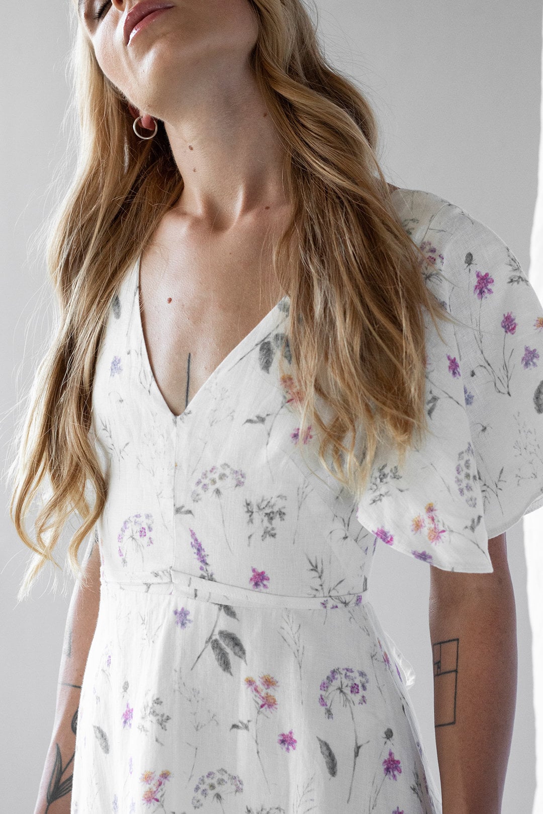 Linen Floral Wedding Dress Long Linen Dress Summer Wildflower - Etsy Canada