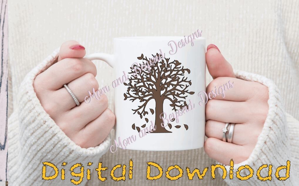 Falling Leaves Tree SVG PNG JPEG Jpg / falllife Fall Tree Cut | Etsy