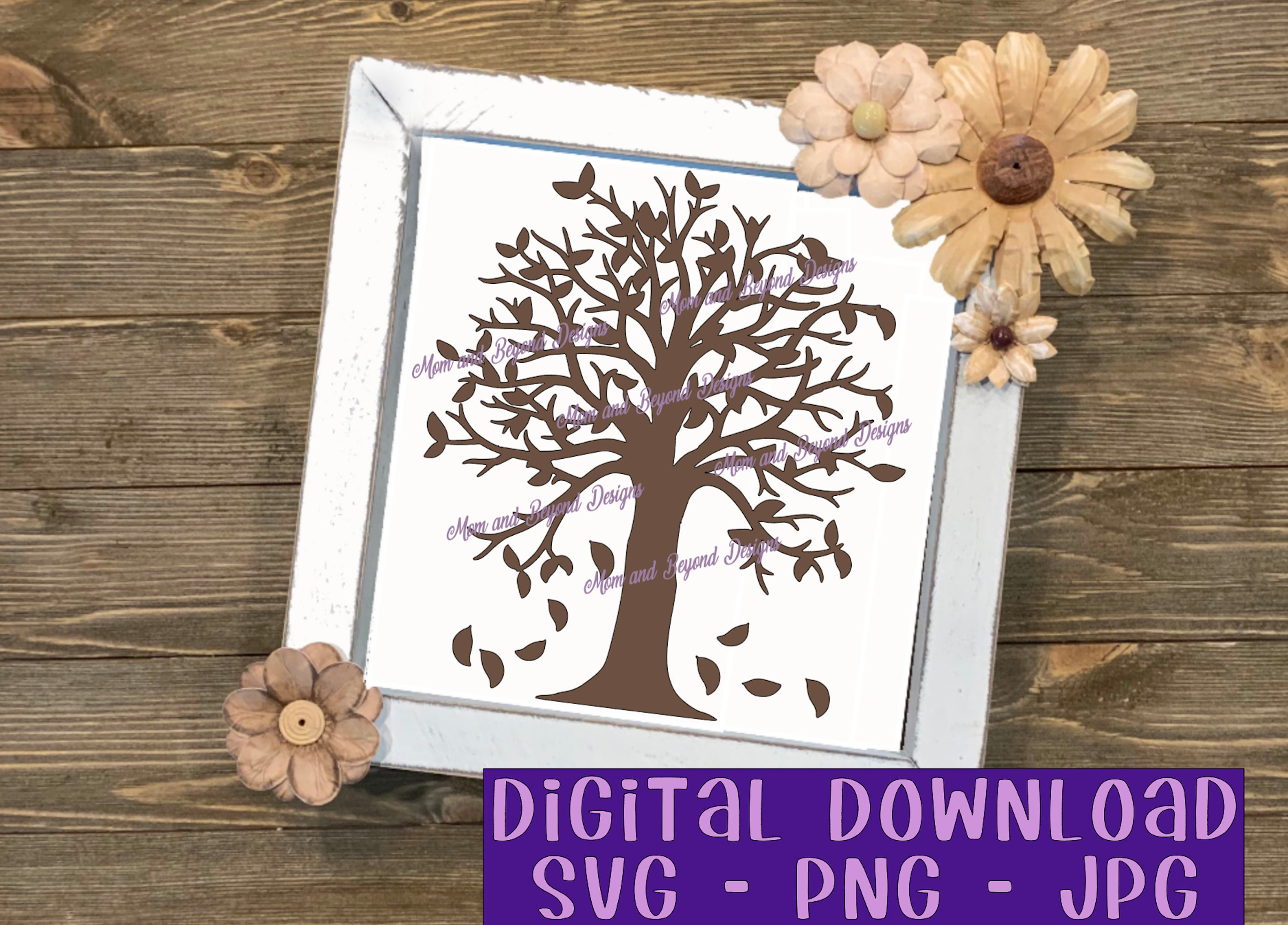 Falling Leaves Tree SVG PNG JPEG Jpg / falllife Fall Tree Cut | Etsy